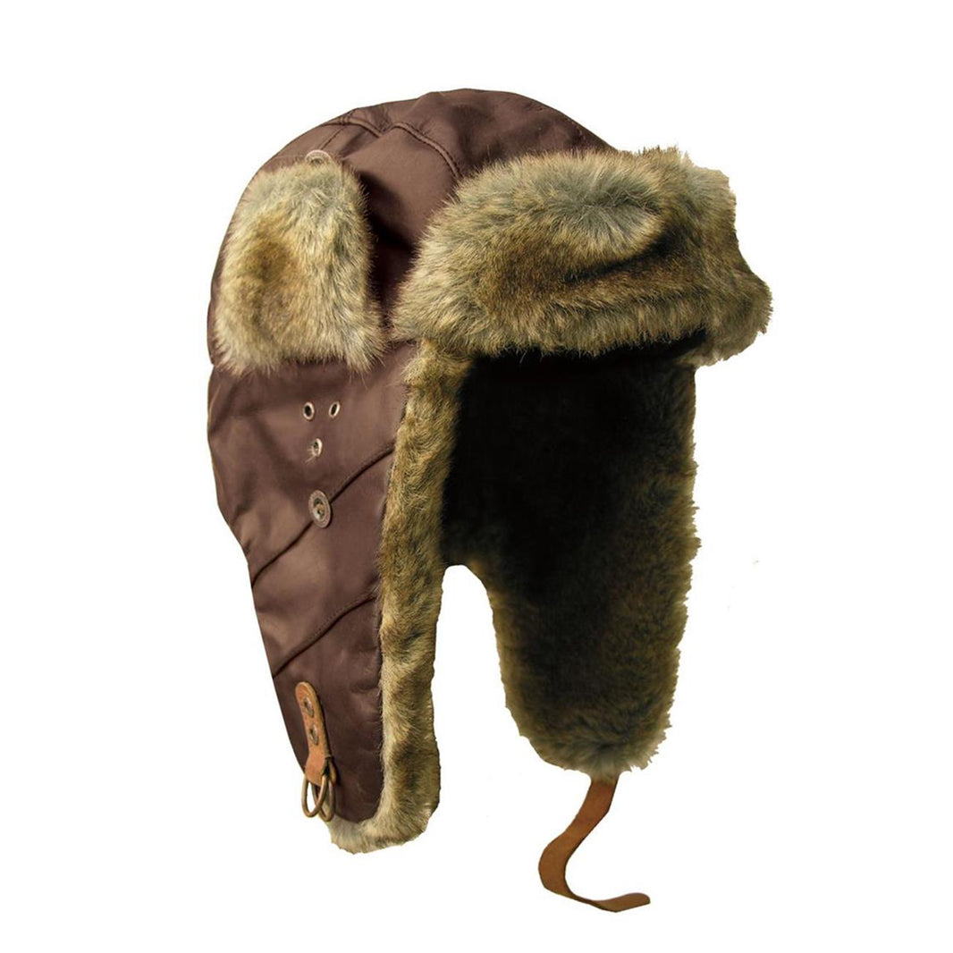 Echtleder Trappermütze mit Kunstfell – warme Wintermütze für Outdoor ...
